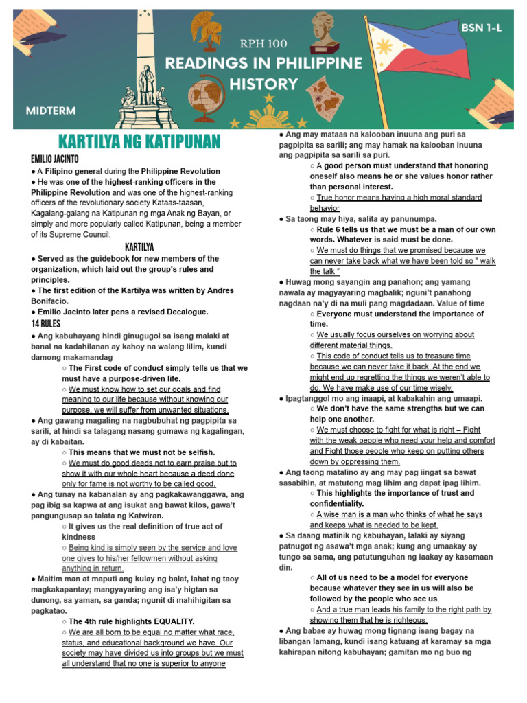 RPH-100-REVIEWER | PDF | Philippines