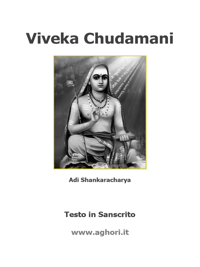 Dokumen - Tips Viveka Chudamani Chudamani Adi Shankaracharya Ita Ko Nvasti MHTM Yastu | PDF