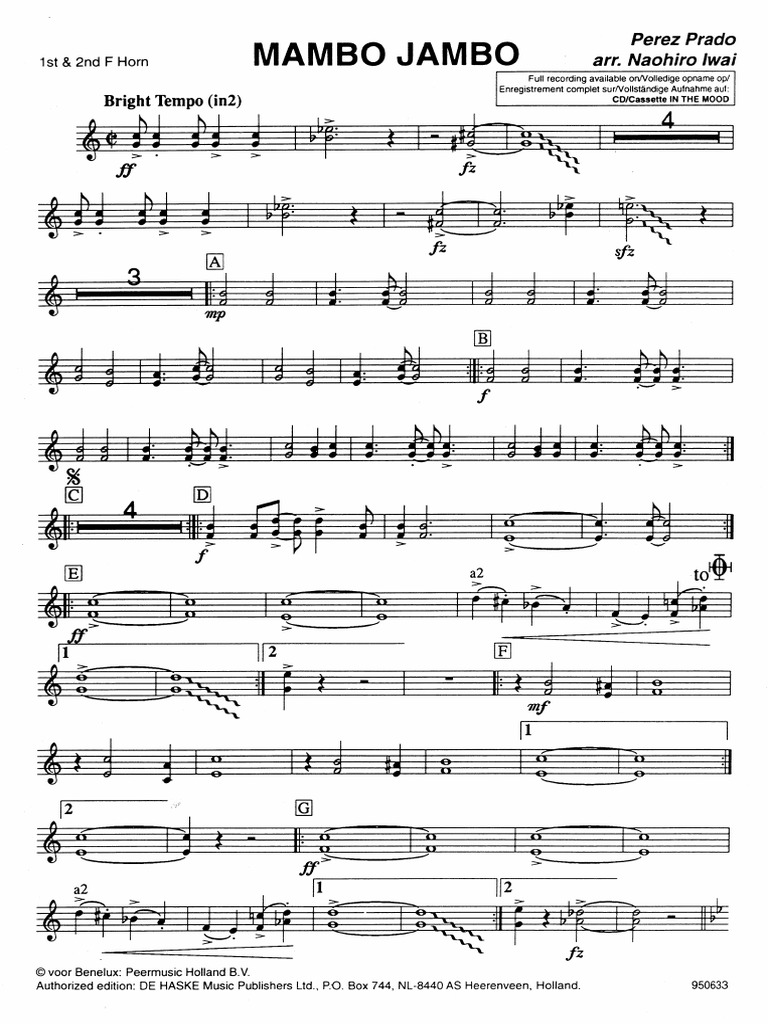 05 Mambo Jambo - Horn - Es - F | PDF