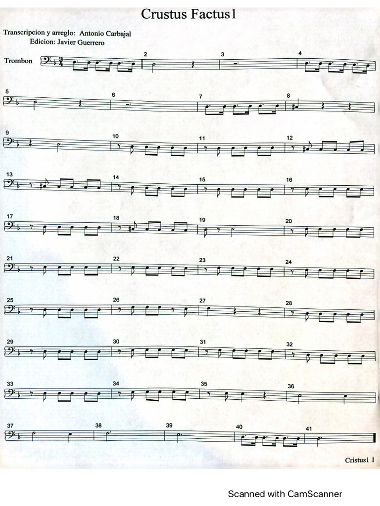 Cristus Factus 1 (Trombón) | PDF