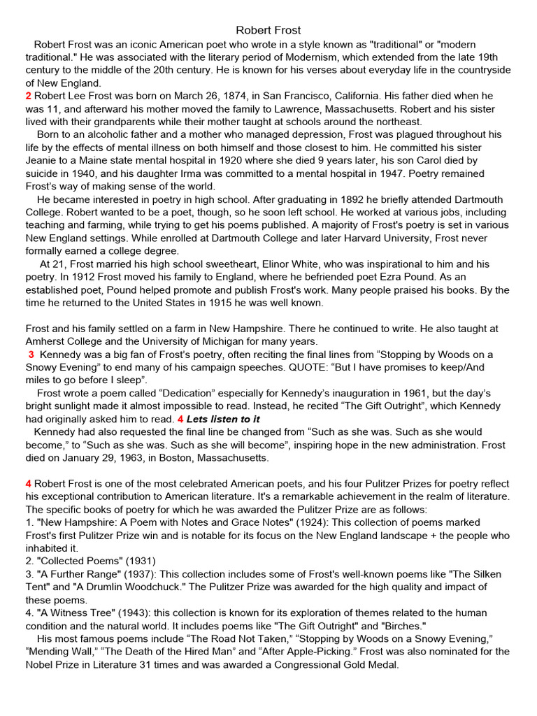 Robert Frost | PDF