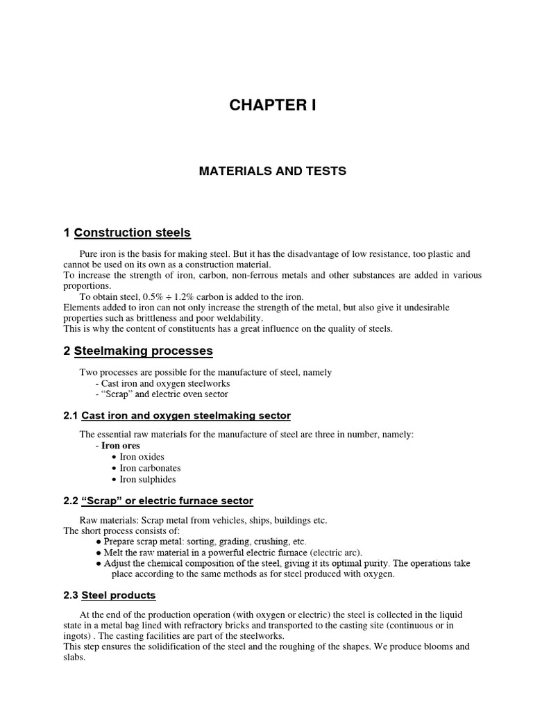 1-Materials and Tests | PDF | Steel | Iron
