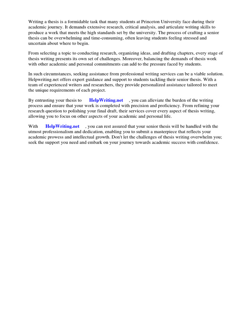 Princeton University Senior Thesis Catalog | PDF | Social Science ...