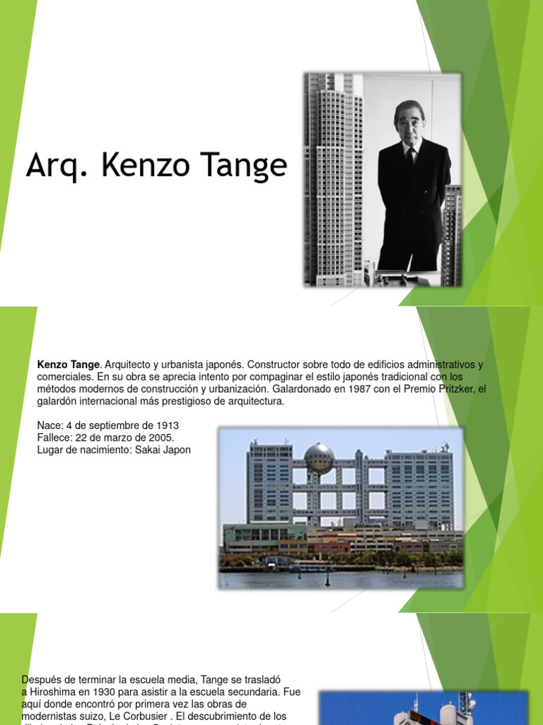 Kenzo Tange: Arquitectura y Legado | PDF | Viajes y turismo | Arte