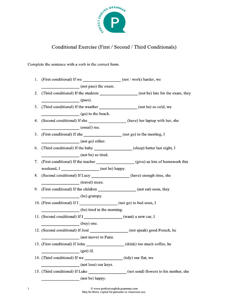 CONDITIONALS_worksheet | PDF CONDITIONALS_worksheet | PDF
