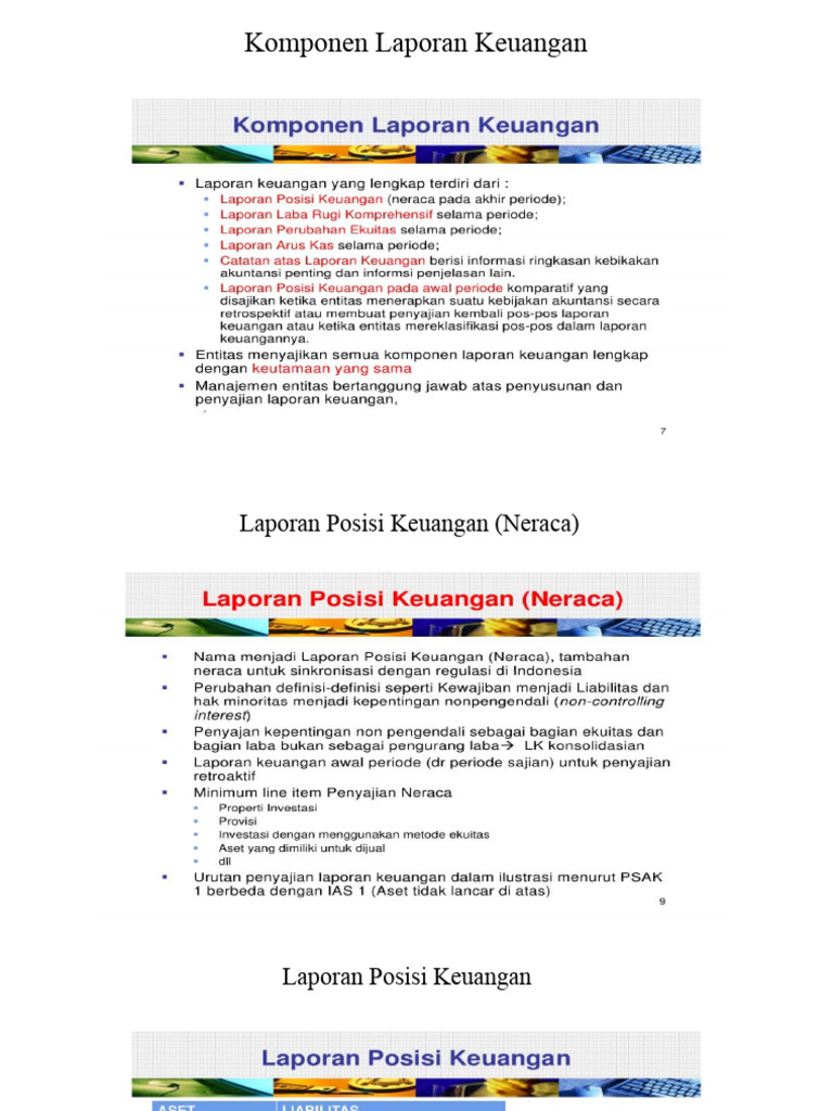Komponen Laporan Keuangan | PDF