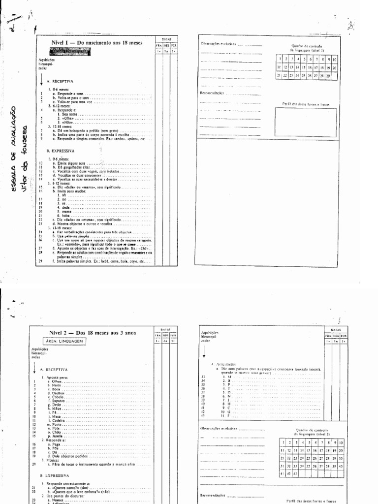 Escala de Avaliacao de Victor Fonseca | PDF