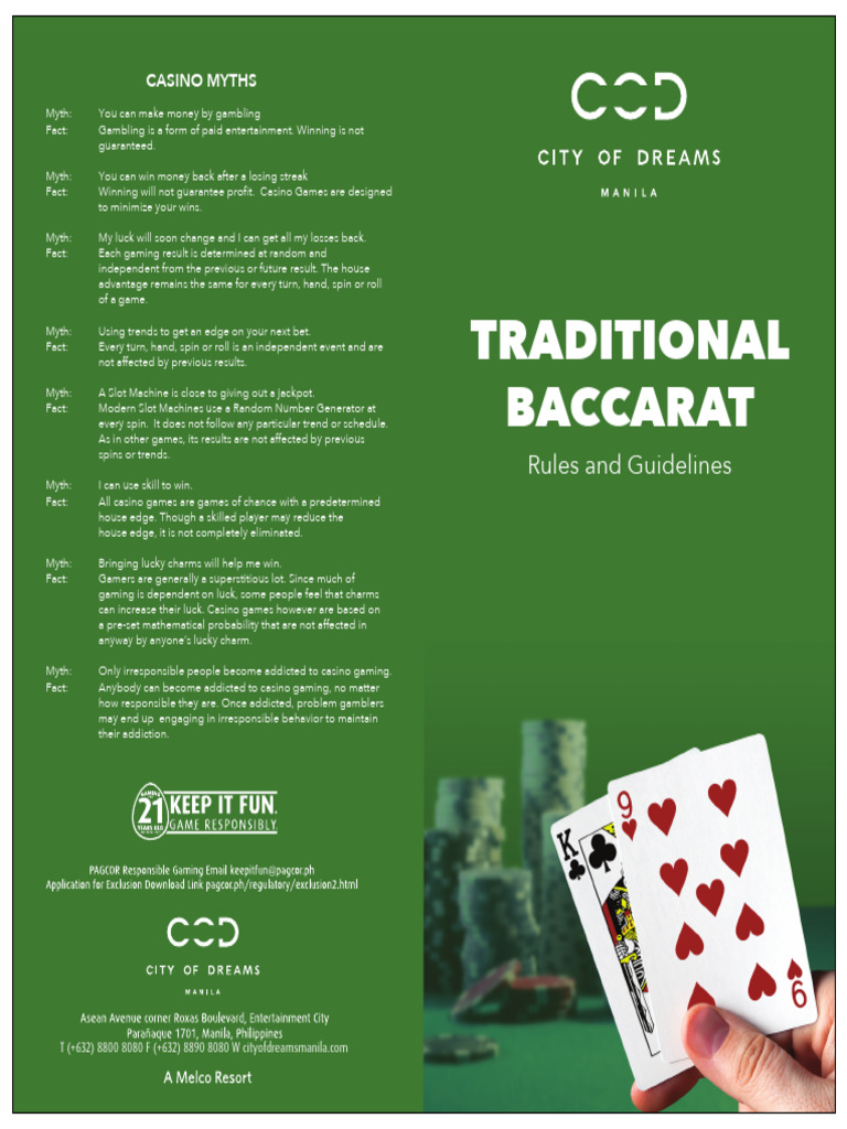 TableGames GamingGuide Baccarat Traditional v2 | PDF | Games Of Chance | Probability