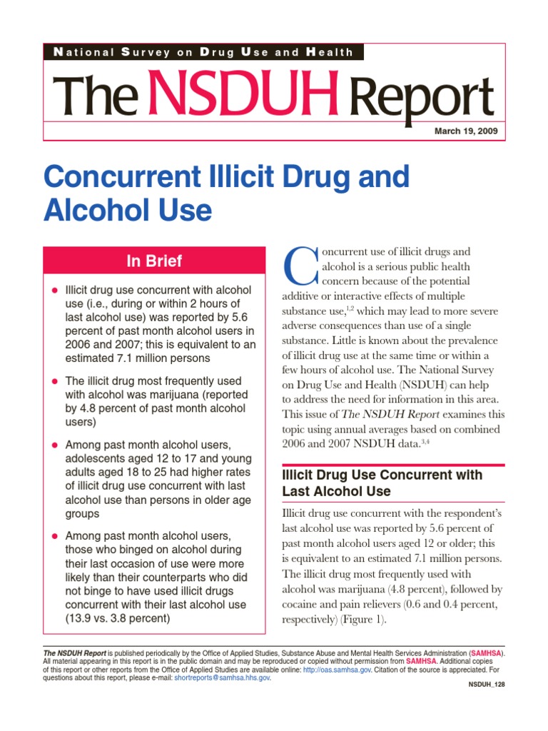 Concurrent Illicit Drug and Alcohol Use | PDF | Substance Abuse ...