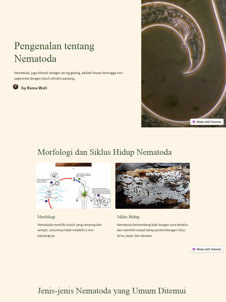 Pengenalan Tentang Nematoda | PDF