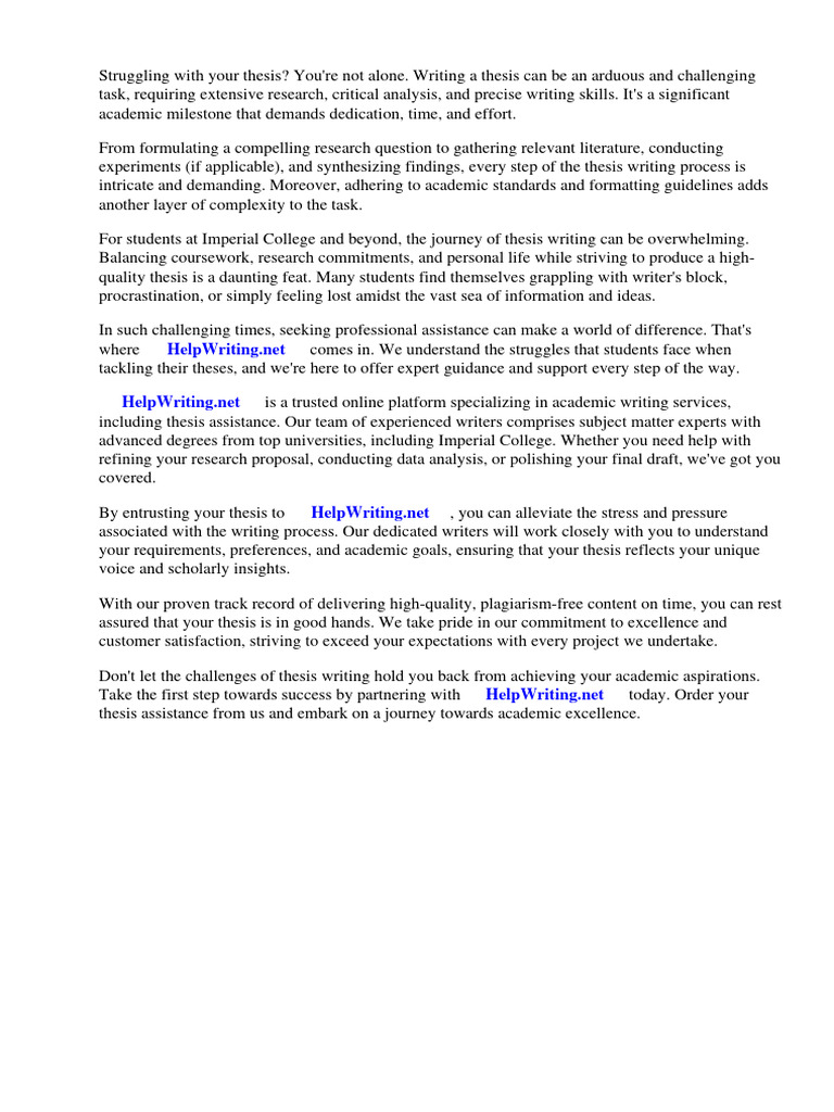 E Thesis Imperial College | PDF | Teaching Methods & Materials ...