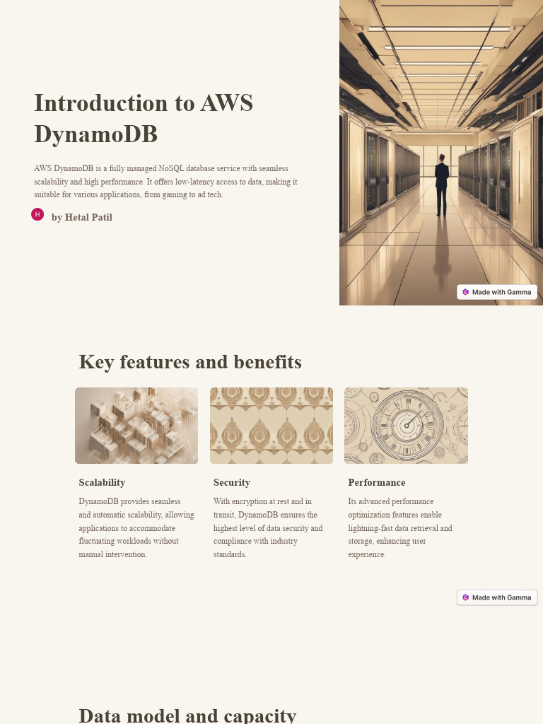 Introduction To AWS DynamoDB | PDF | Amazon Web Services | Computer ...