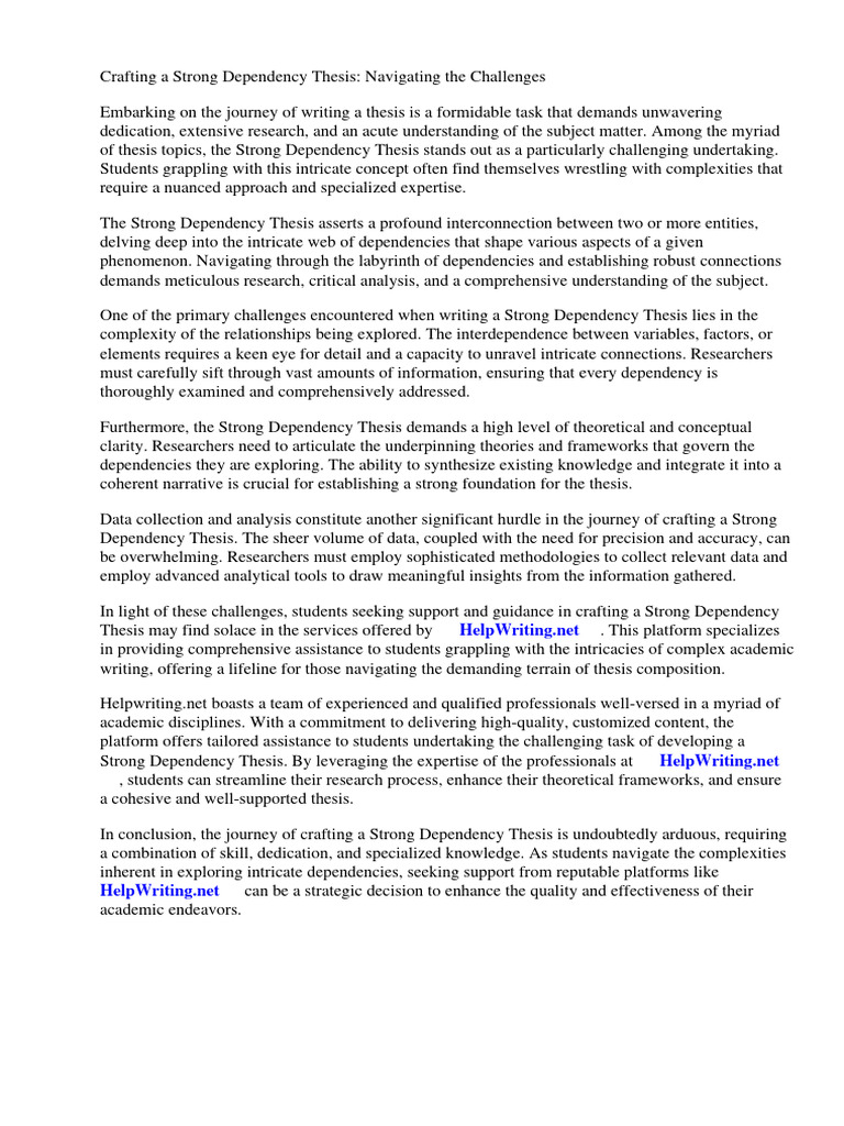 Strong Dependency Thesis | PDF | Theory | Relativism