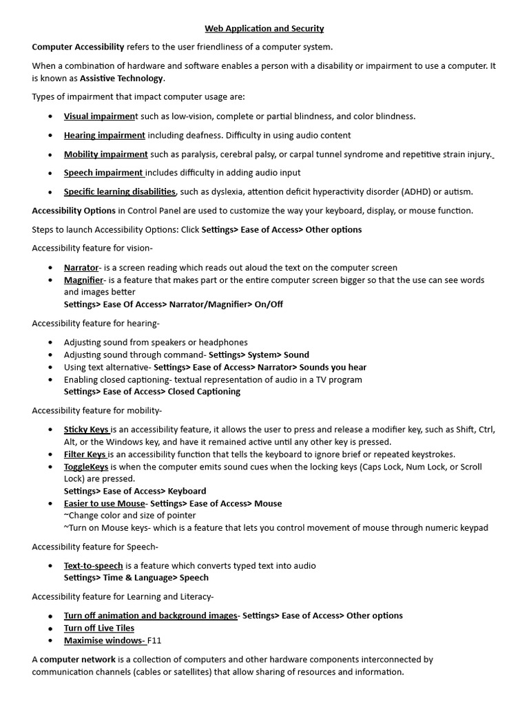 Web Application and Security Class 10 | PDF | World Wide Web | Internet ...