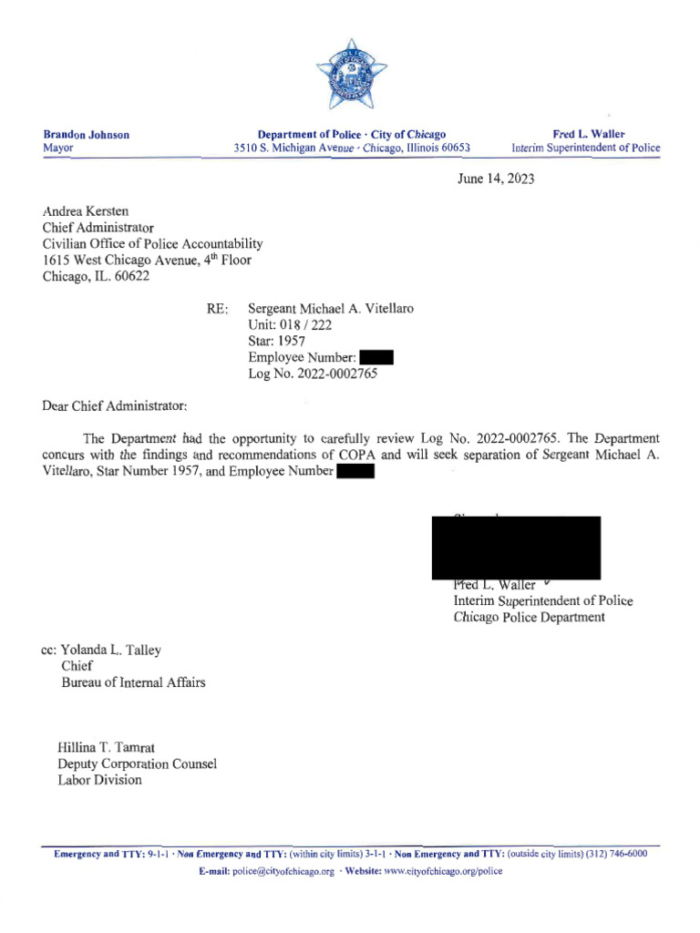 Michael Vitellaro CPD Letter | PDF