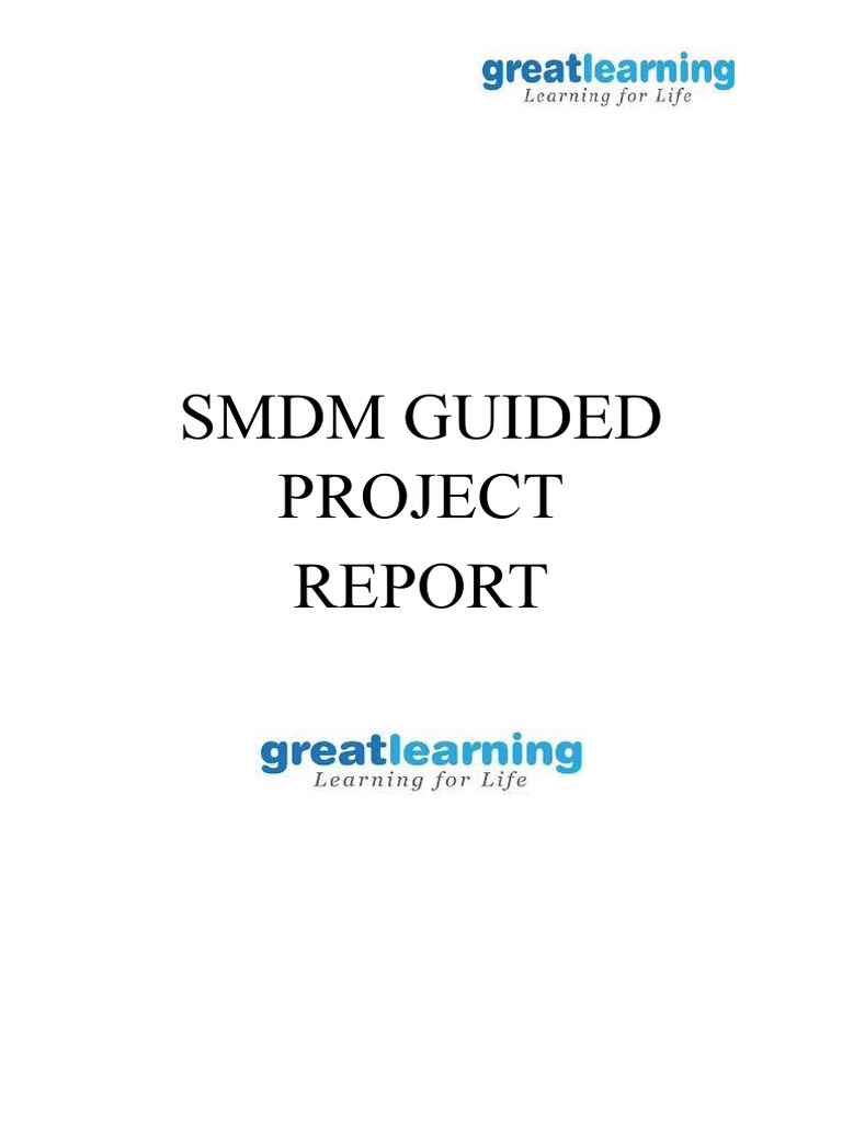 SMDM Guided Project Report | PDF | Categorical Variable | Statistics