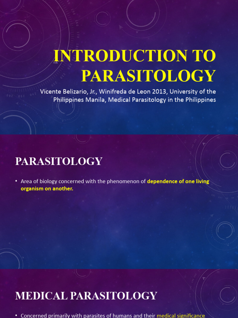 1- Introduction to Parasitology | PDF | Parasitism | Protozoa