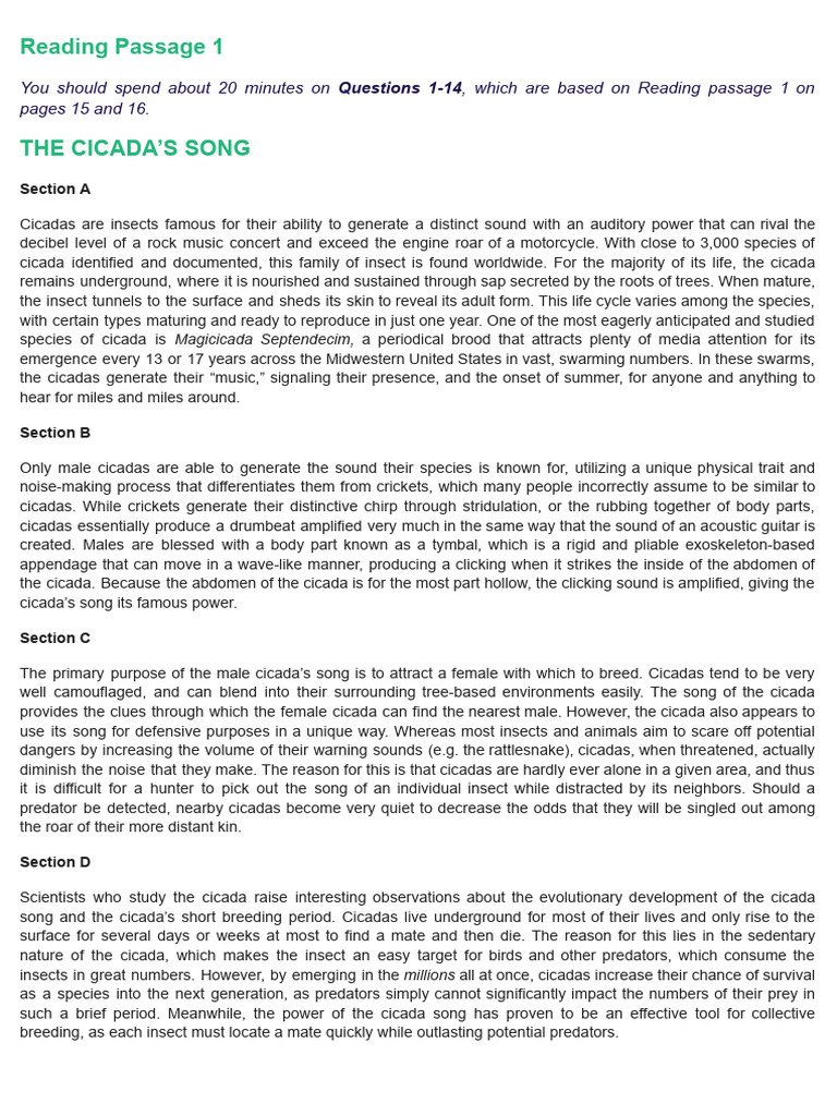 ielts exercises | PDF | Insects | Predation