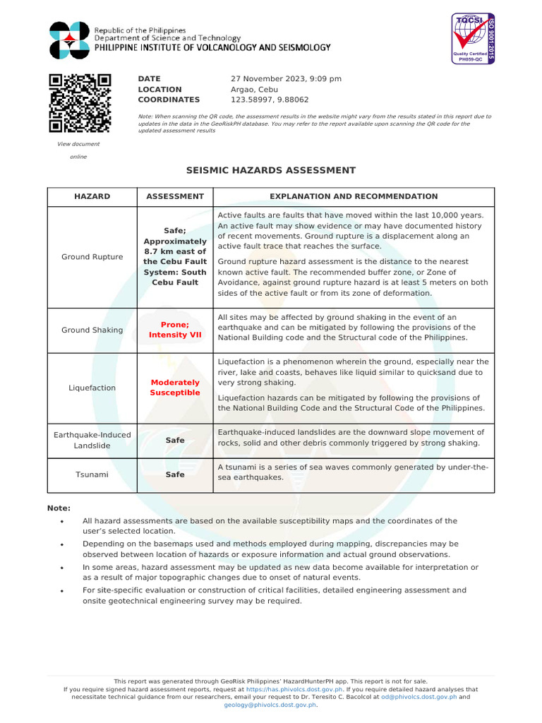 Cesar - Hazard Assessment | PDF