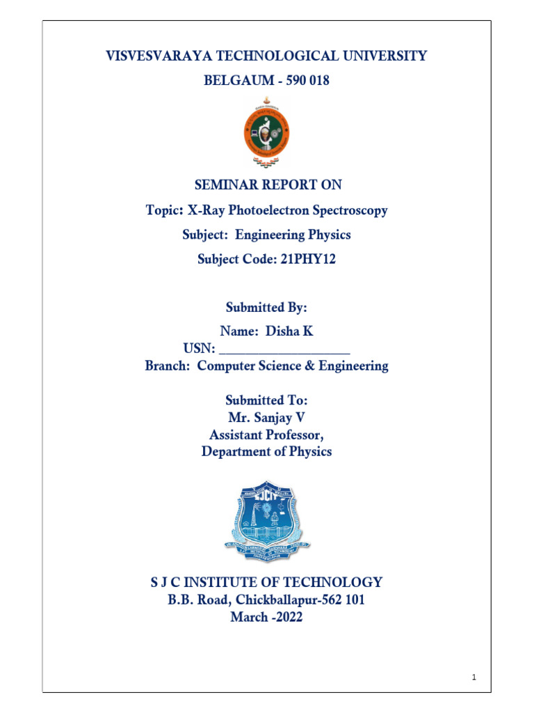 Xps Report | PDF | X Ray Photoelectron Spectroscopy | Photoelectric Effect