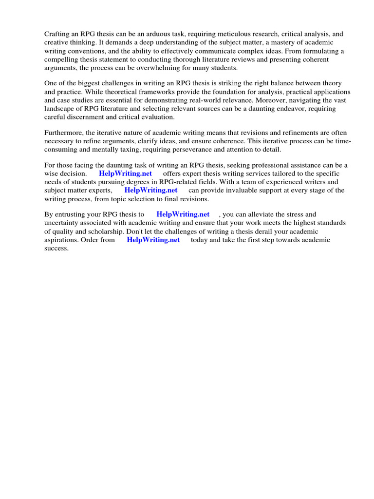 RPG Thesis | PDF | Parameter (Computer Programming) | Computer Program