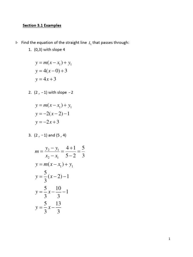 Section 3.1 Examples | PDF | Mathematical Objects | Geometry