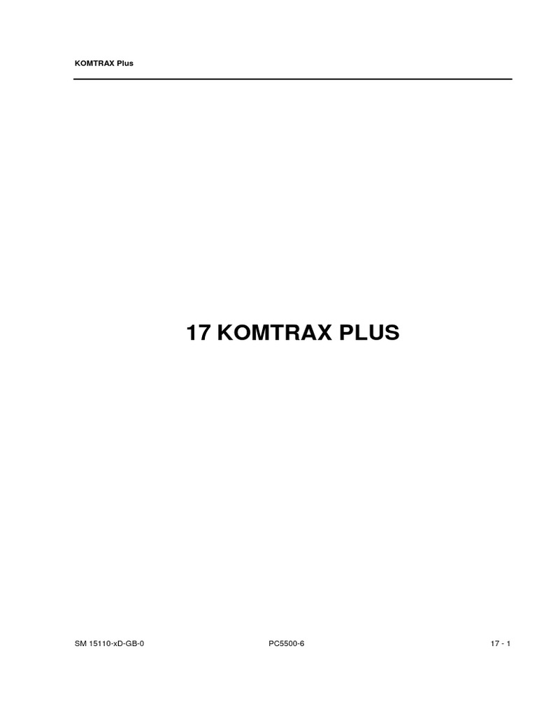 17 Komtrax Plus | PDF | Motores | Bienes manufacturados