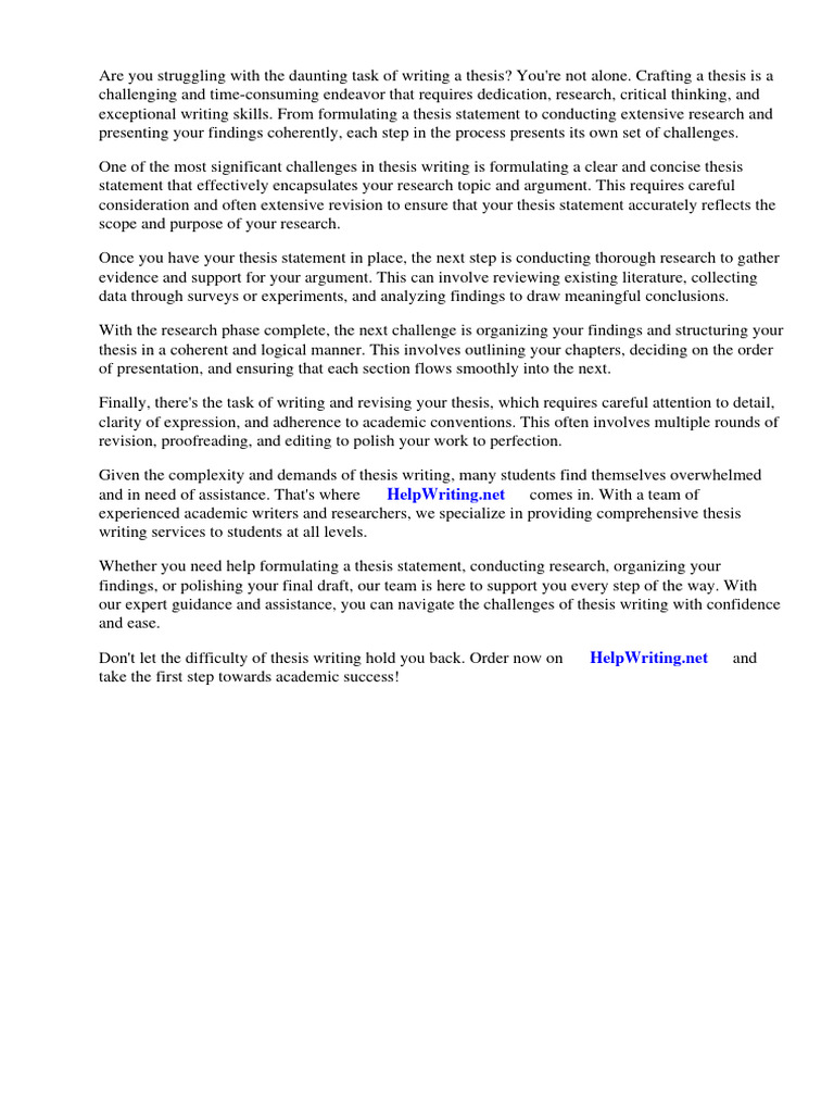 Steps Involved in Thesis Writing | PDF | Thesis | Essays