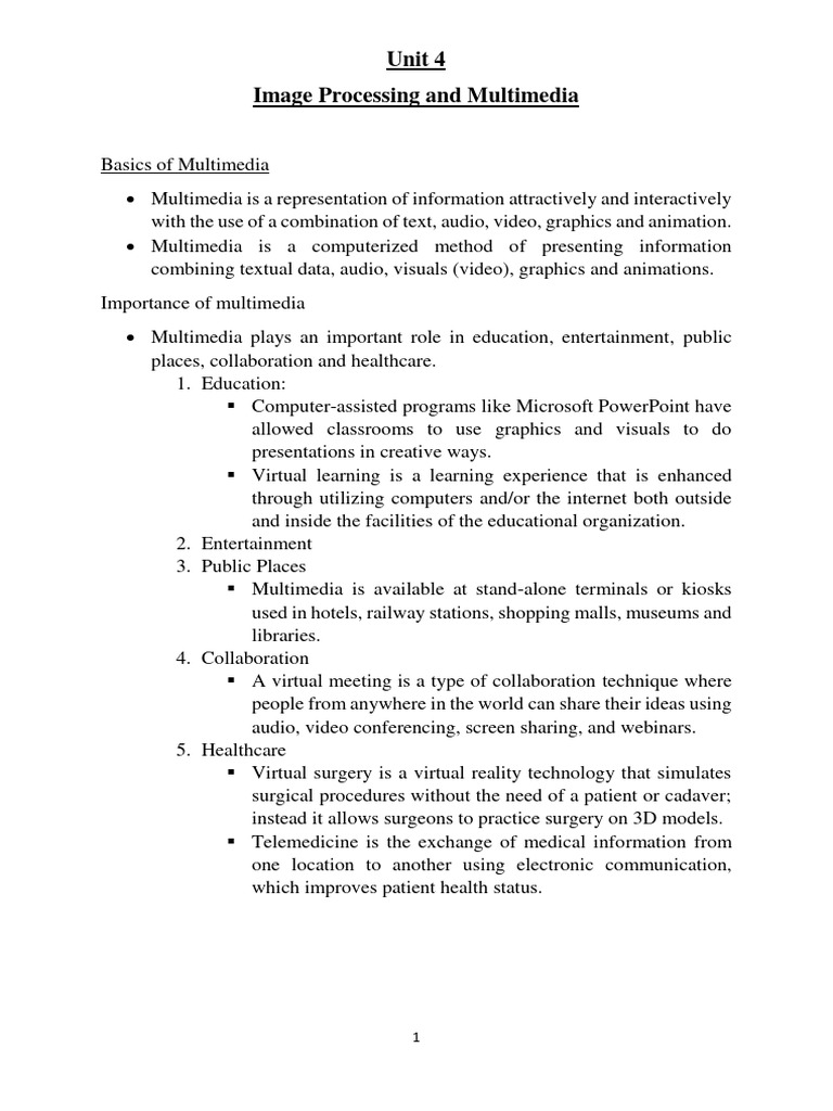 Multimedia Basics for Grade 10 | PDF | Multimedia | Computing