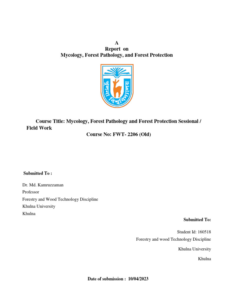 Mycology Report | PDF | Plant Pathology | Fungus