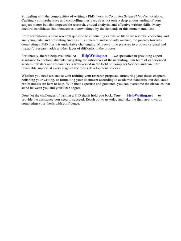 PHD Thesis Title in Computer Science | PDF