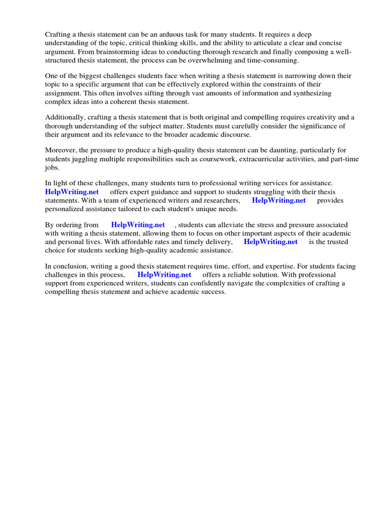 How To Write Good Thesis Statements | PDF | Essays | Thesis