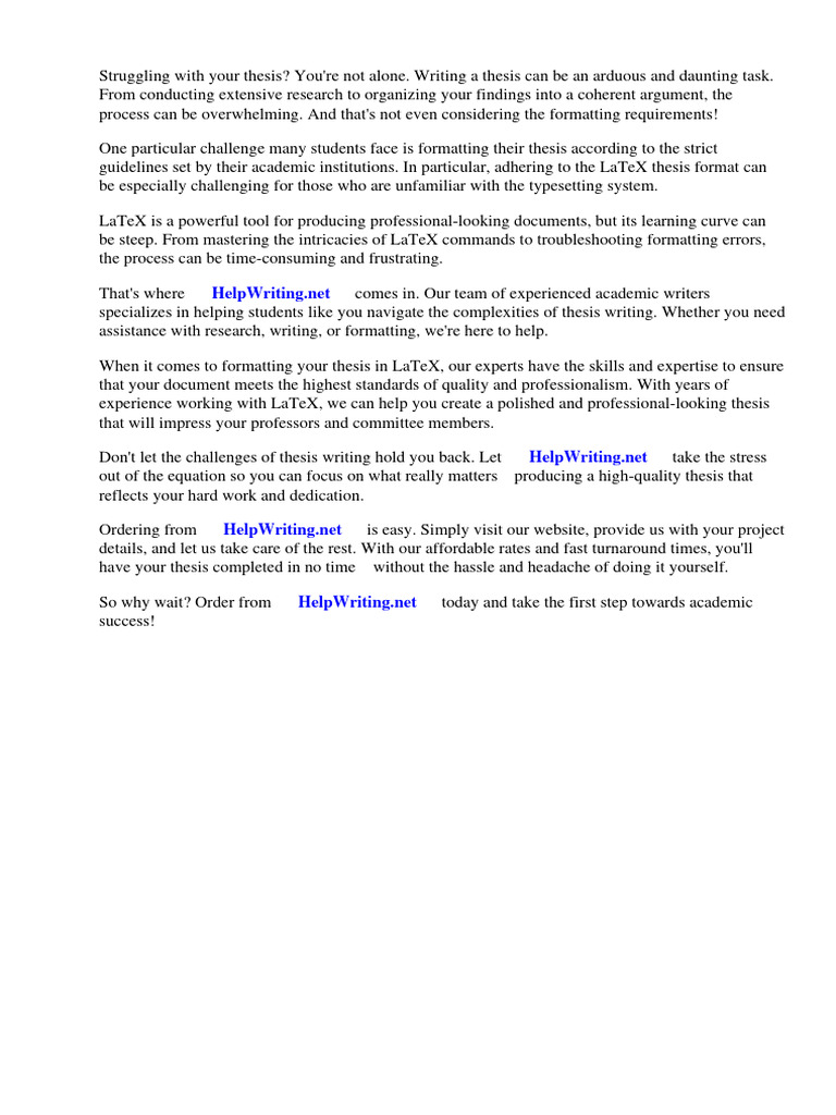 Latex Thesis Format | PDF | Thesis | Page Layout