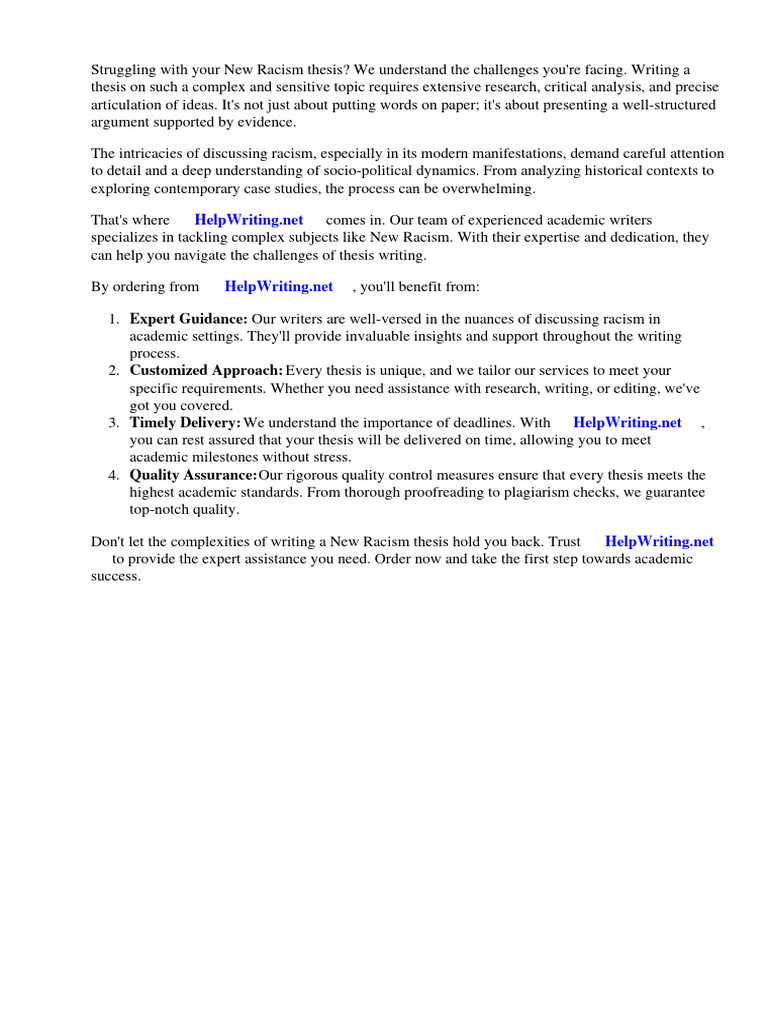 New Racism Thesis | PDF | Racism | Discrimination & Race Relations