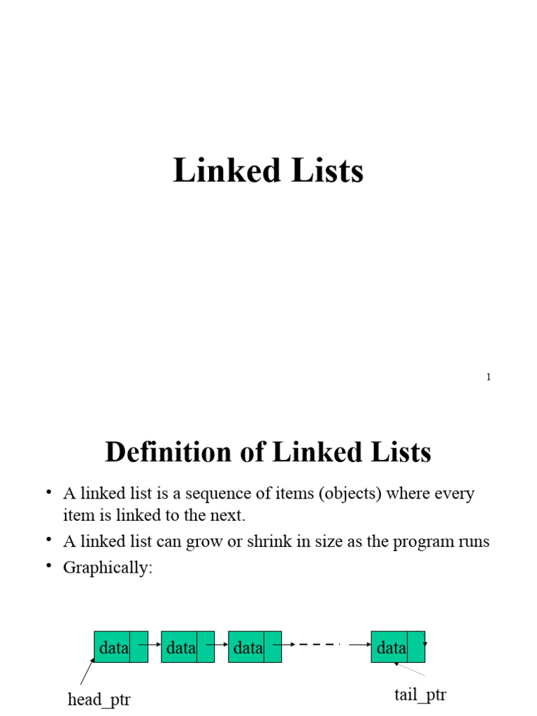 Linkedlists Pdf Pointer Computer Programming Variable Computer Science 
