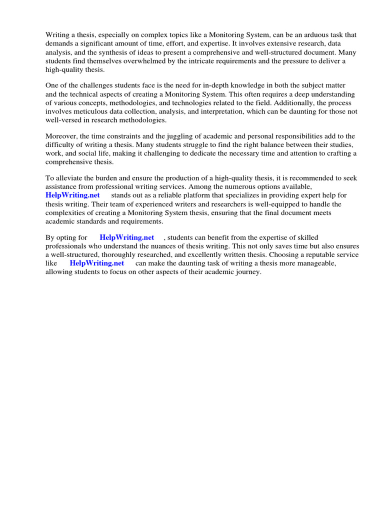 Sample Thesis of Monitoring System | PDF | Career & Growth