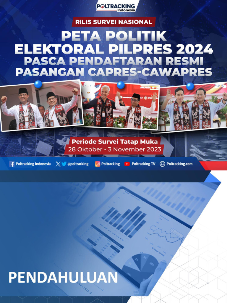 Rilis Survei Nasional Poltracking Indonesia November 2023 | PDF