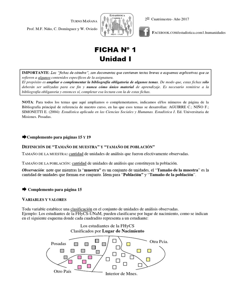 FICHA # - 1 Estad-2C2017 | PDF