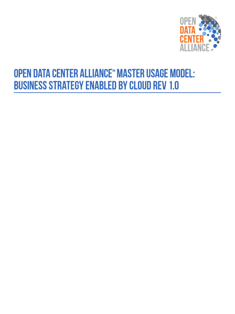 Business Strategy Enabled by Cloud Master Usage Model Rev 1.0 | PDF ...