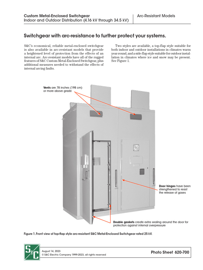 Arc-Resistant Metal-Enclosed Switchgear | PDF | Electric Arc | Door