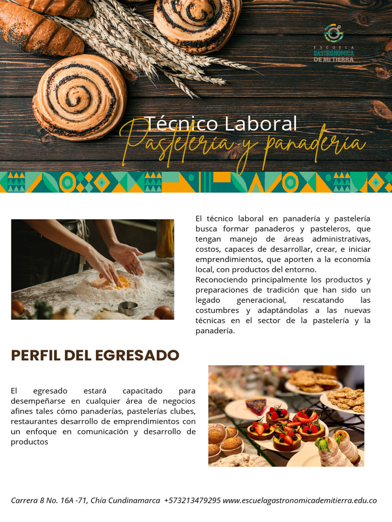 Brochure Pasteleria Panaderia | PDF