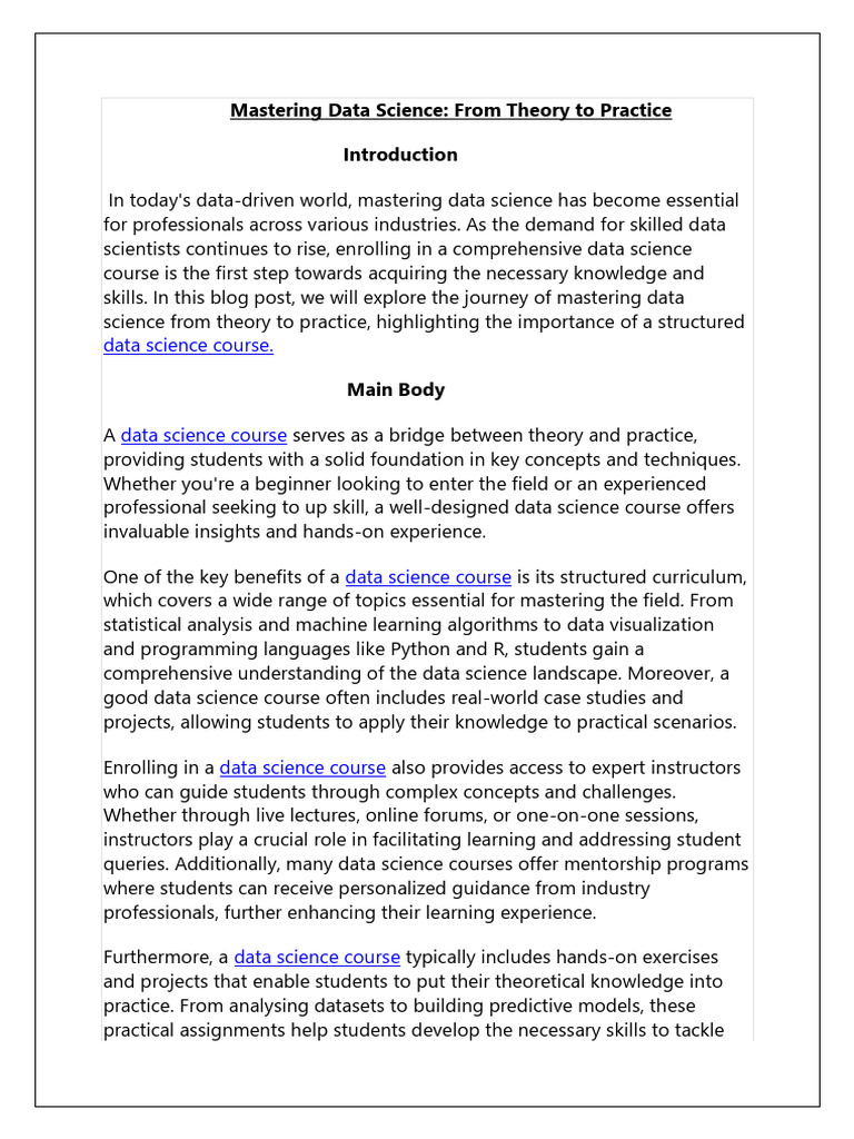 Mastering Data Science - PDF File | PDF