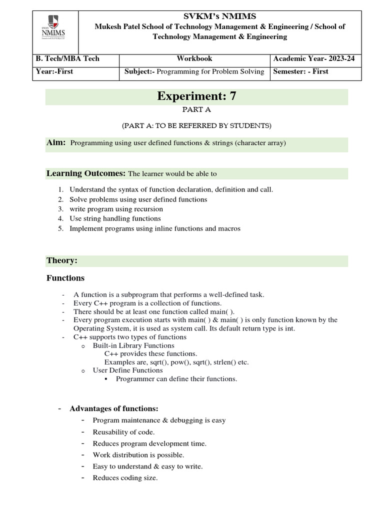 Week7 Lab1 And Lab2 Pdf Parameter Computer Programming Computer Programming