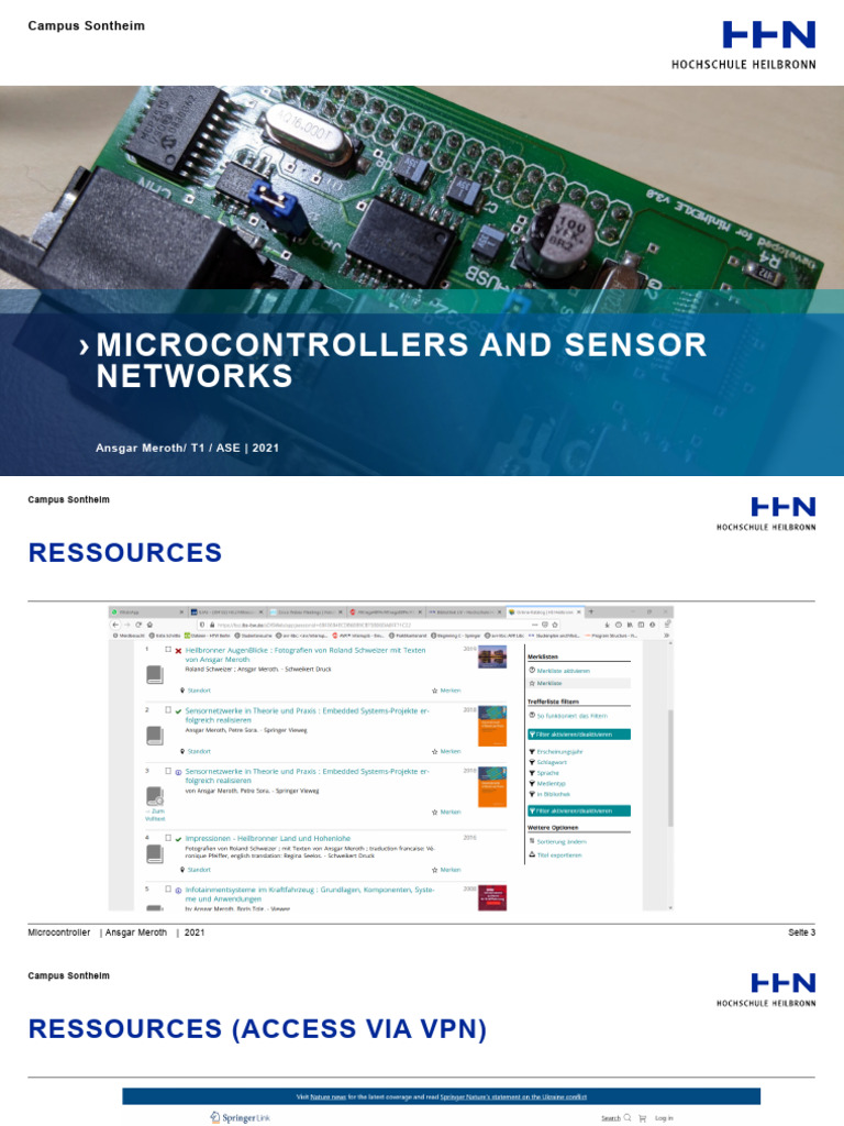 Microcontroller Aktuelle Folien | PDF | Microcontroller | Computer Memory Microcontroller Aktuelle Folien | PDF | Microcontroller | Computer Memory