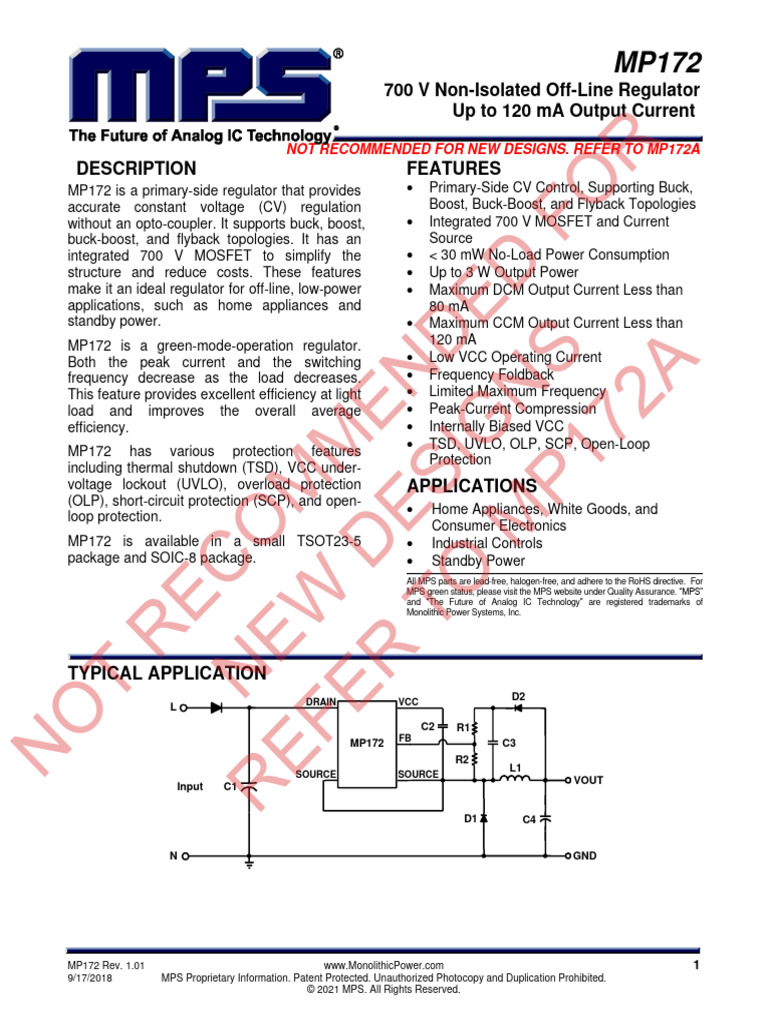 MP172 | PDF | Power Electronics | Electrical Equipment