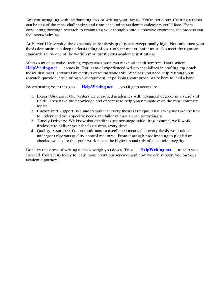 Thesis Harvard University PDF | Download Free PDF | Thesis | Citation