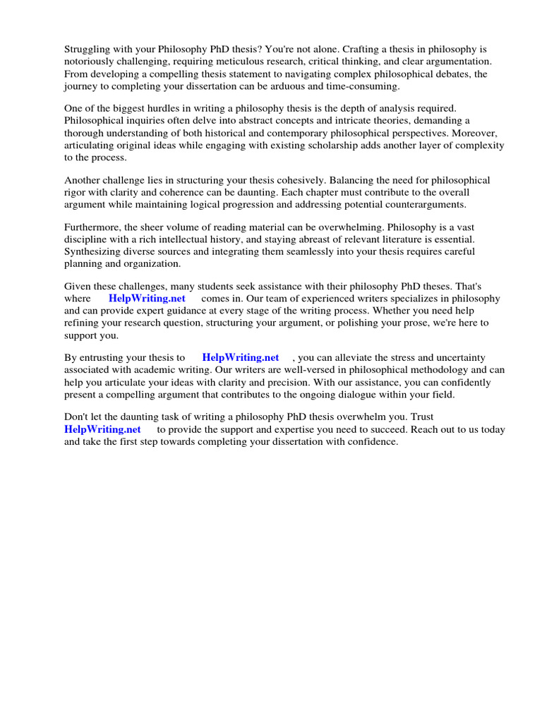 Philosophy PHD Thesis Titles | PDF | Thesis | Doctor Of Philosophy