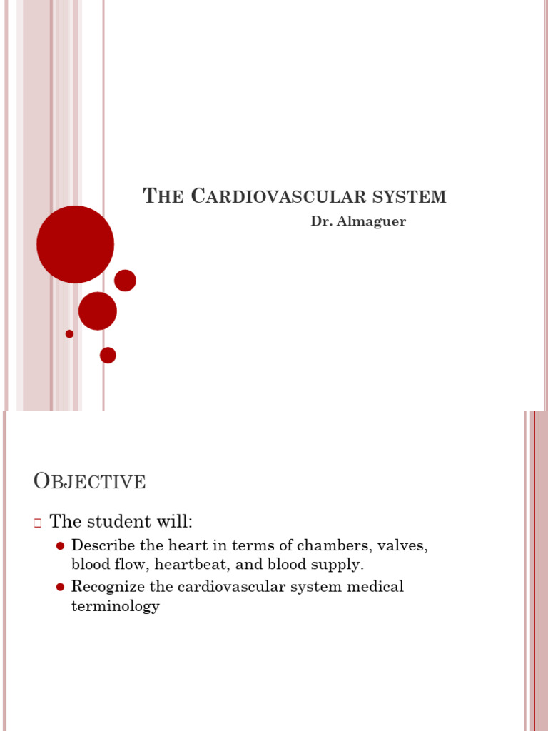 The Cardiovascular System Medical Term | PDF | Heart | Heart Valve