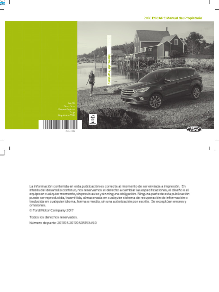 2018 Ford Escape Owner Manual Version 1 Om ES MX 07 2017 | PDF | Airbag ...