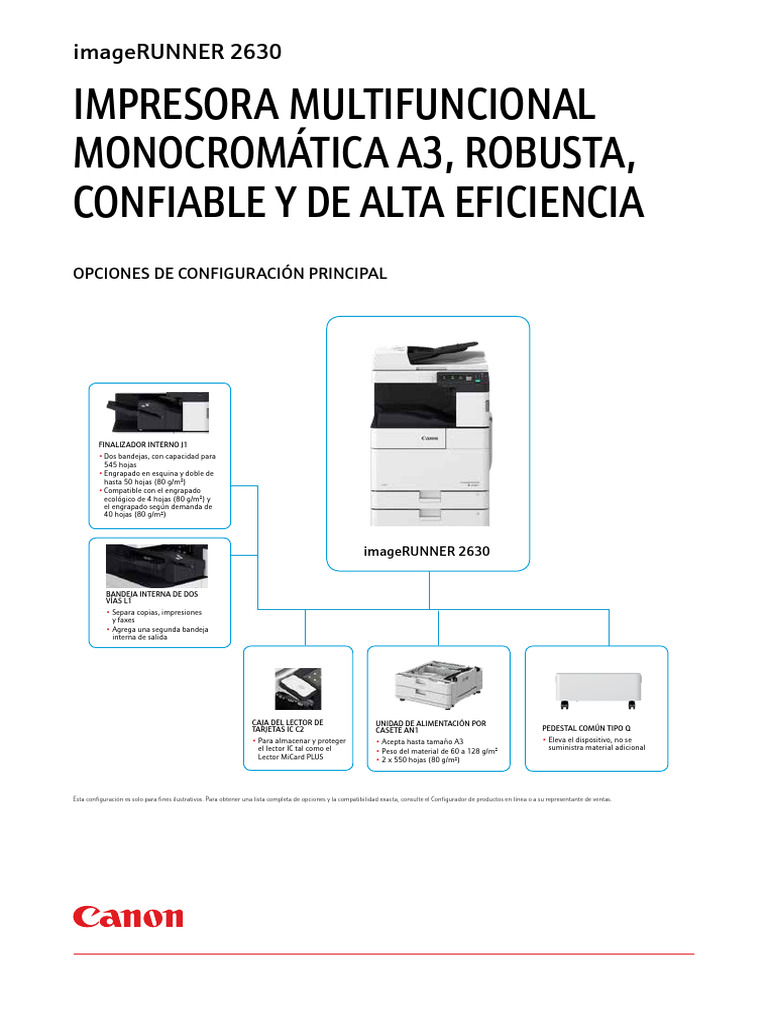 Impresora Multifuncional Monocromática A3, Robusta, Confiable Y de Alta ...